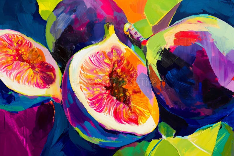 A Painting of Some Fruit on a Table, Abstract Interpretation of Ripe ...