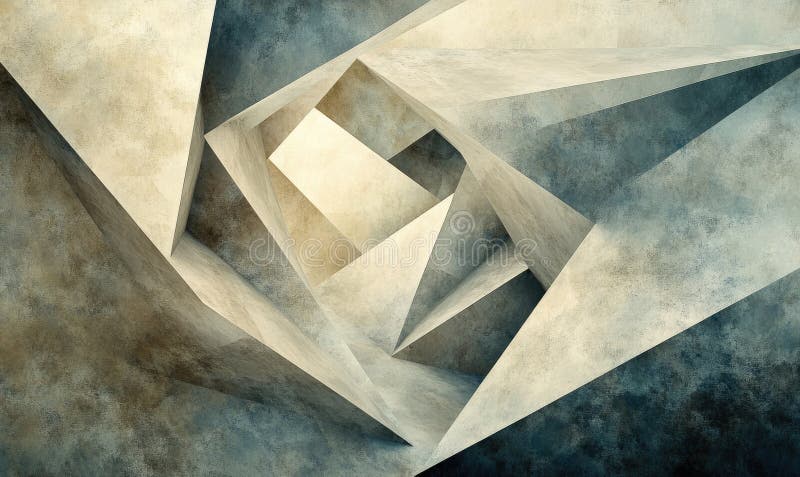A Painting of a Spiral Made of Triangles Stock Photo - Image of pattern ...