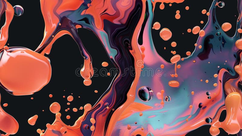 A Painting of a Splash of Paint with Many Different Colors Stock ...