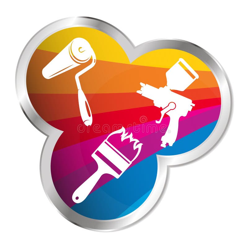 Painting symbol design stock vector. Illustration of colorful - 88356740