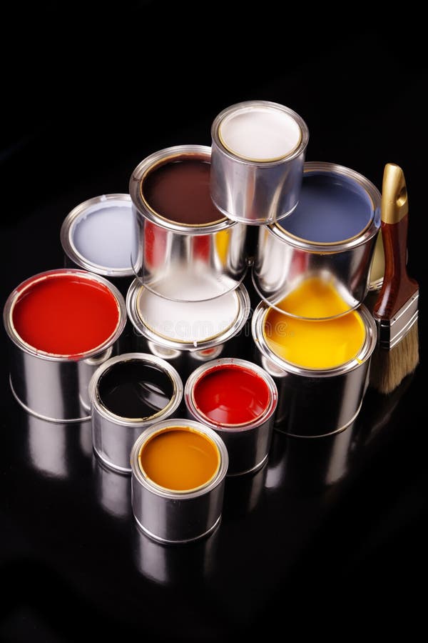 Painting time! stock photo. Image of container, creativity - 17981030