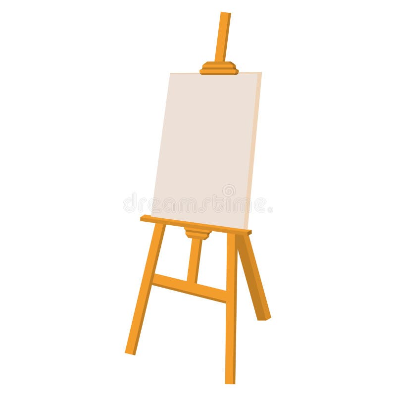 Painting Tool Wooden Easel Frame and Drawing Paper Stock Vector ...