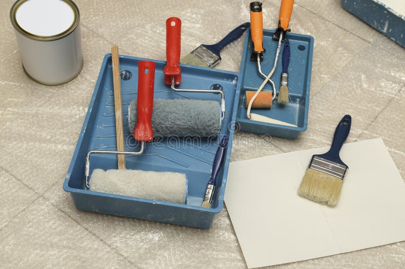 Painting Tools and Equipment Stock Photo - Image of tools, service ...