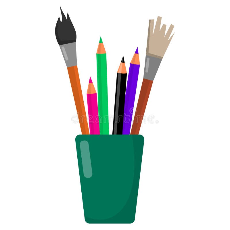 Painting Tools Pattern. Art Craft Seamless Texture with Paint or ...