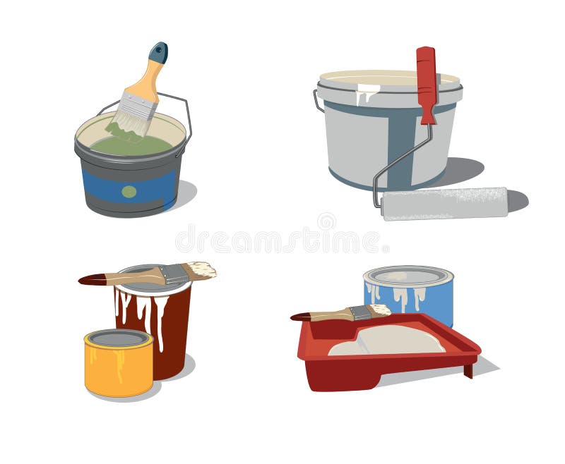 Painting tools stock vector. Illustration of improvement - 69309619