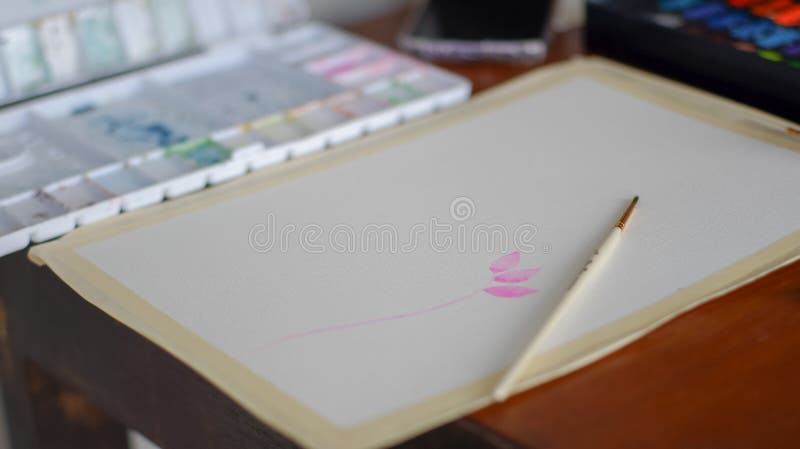 Painting tools stock image. Image of furniture, indoors - 262533827