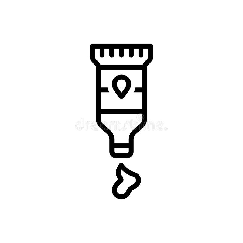 Black Line Icon for Painting Tube, Painting and Tube Stock Vector ...