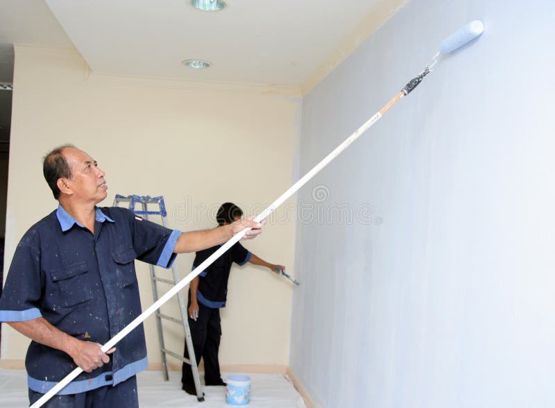 Painting wall stock image. Image of male, wall, painter - 5689867
