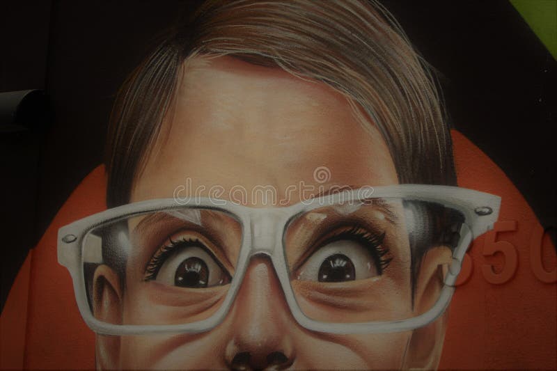 Painting on Wall of Building Street Art2 Editorial Stock Photo - Image ...