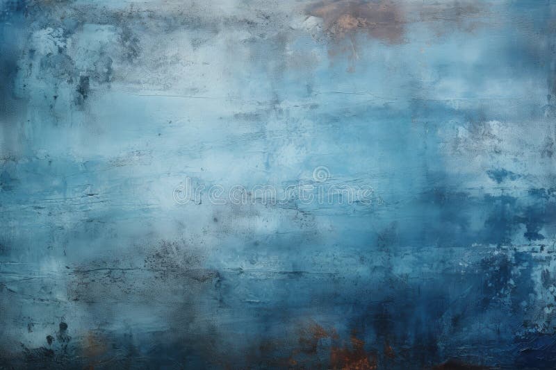 Abstract Painting in Blue and Brown Stock Image - Image of ...