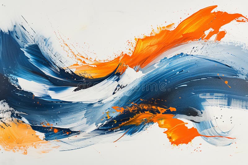 Painting with Warm and Cold Colors Stock Illustration - Illustration of ...