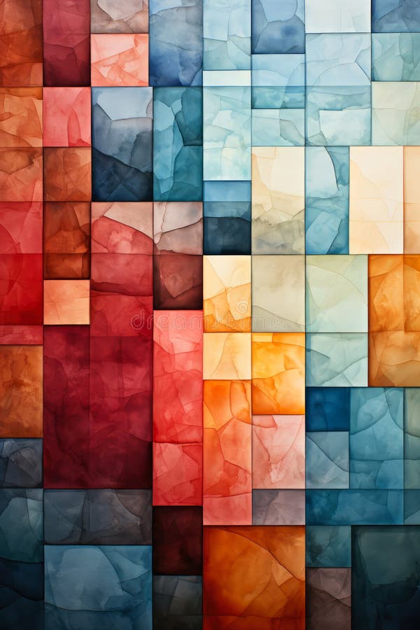 Painting with Warm and Cold Colors Stock Illustration - Illustration of ...