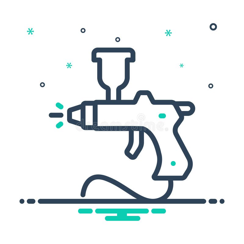 Mix Icon for Painting Work, Painting and Coating Stock Vector ...