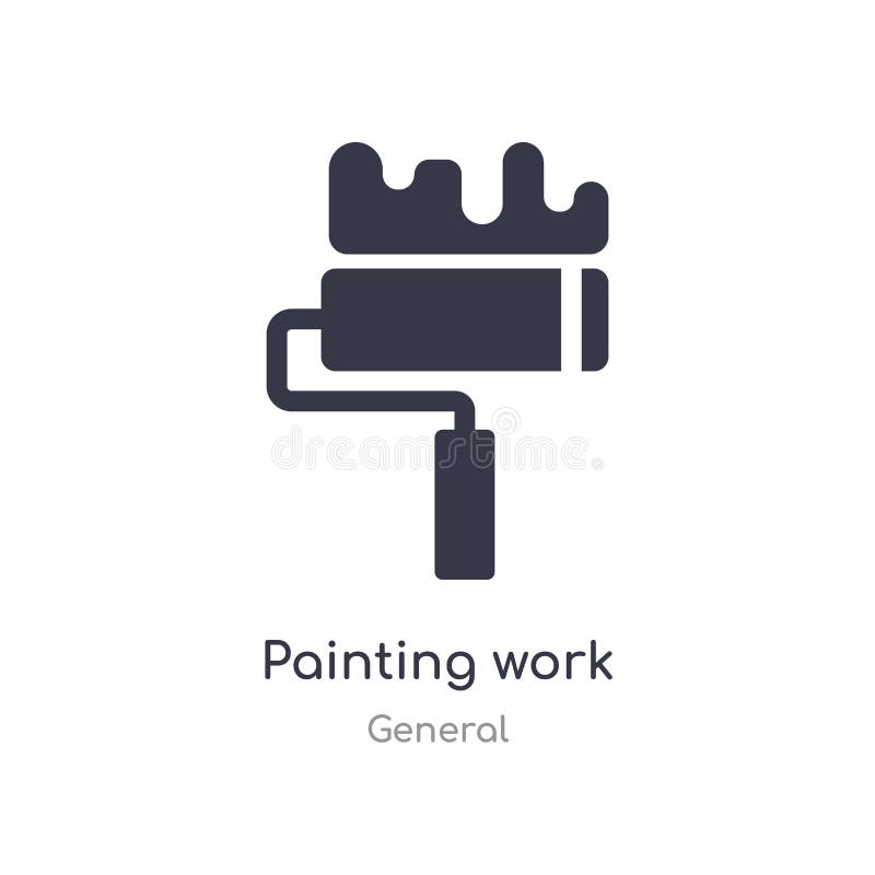 Painting Work Icon. Isolated Painting Work Icon Vector Illustration ...