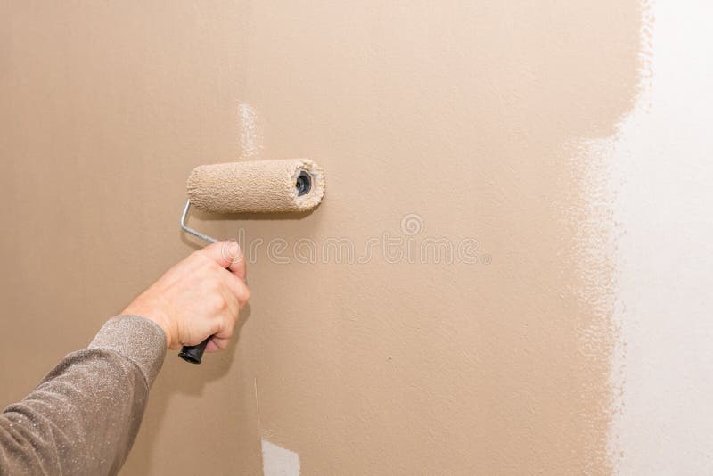Painting work stock image. Image of beige, professional - 101327017