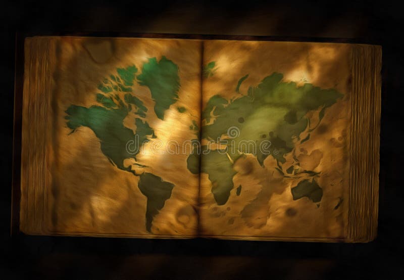 Old map stock illustration. Illustration of golden, memory - 114154268