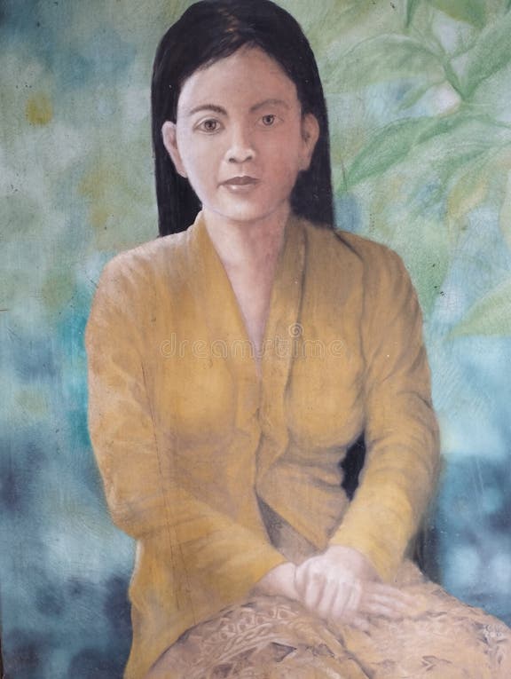 Painting of a Young Widow Sitting Alone Stock Image - Image of alone ...