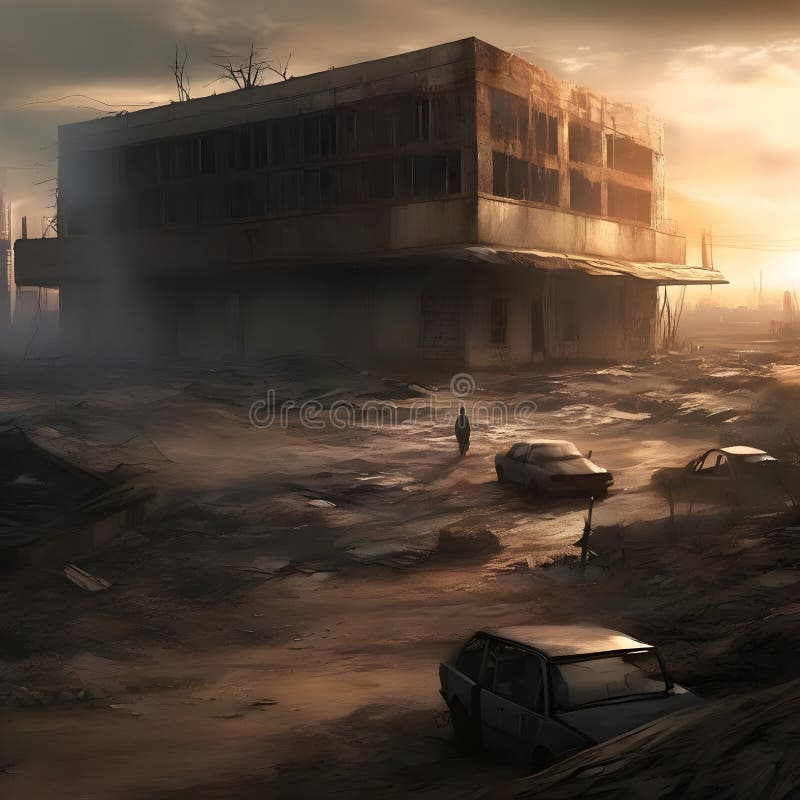 Paintingly Image of the Haunting Aftermath of the Apocalypse, with ...