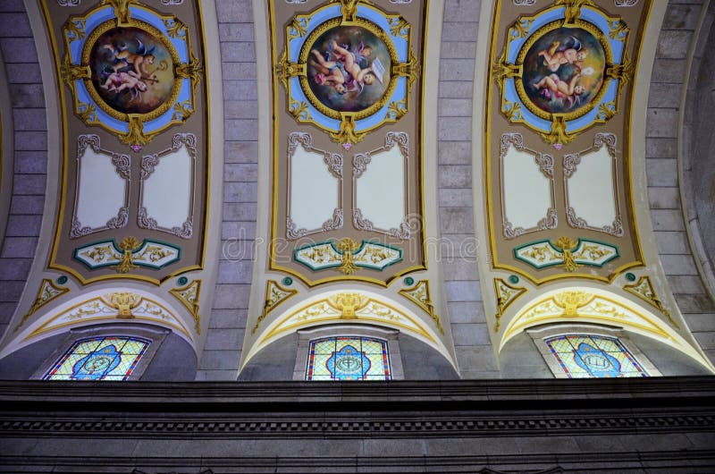 Paintings on the Ceiling of a Catholic Church Editorial Photography ...