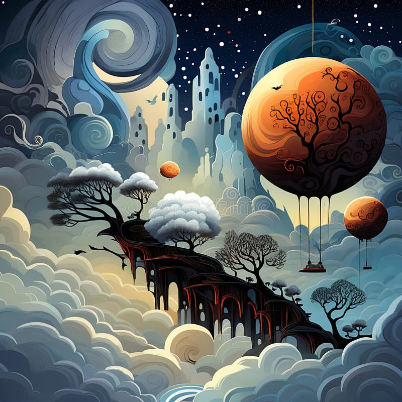 Paintings Created by the Artist in Collaboration with AI, Hand-drawn on ...