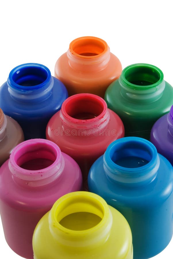 Paints stock image. Image of acrylic, colorful, isolated - 7598287