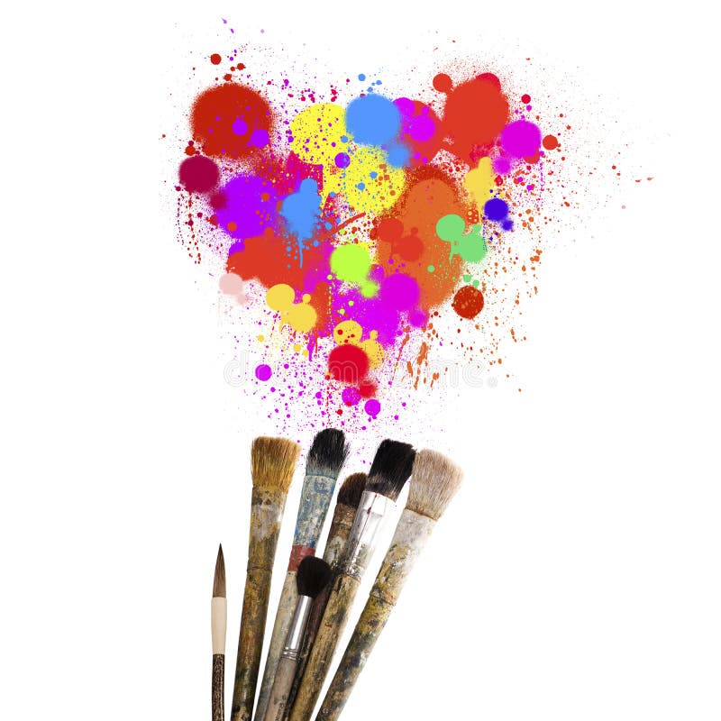 Man with a paint brush stock image. Image of painter - 22799445