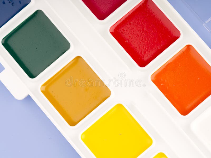 Paints for Drawing Closeup. View from Above Stock Image - Image of ...