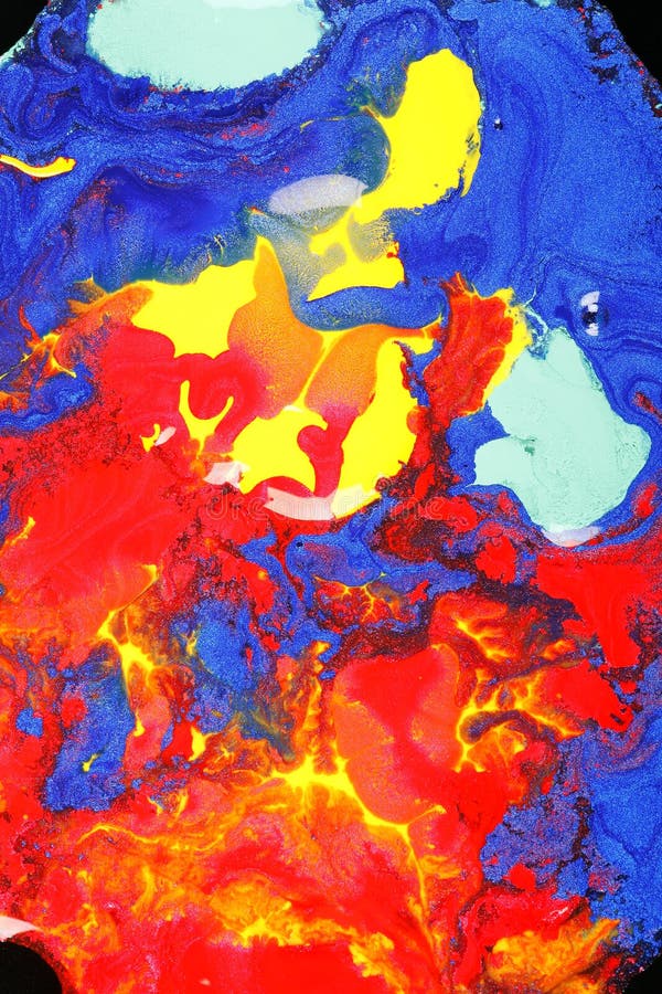 Paints mixing together stock photo. Image of bright, abstract - 6291704