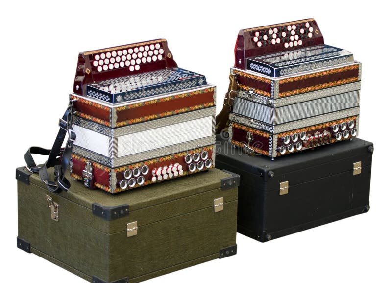 Pair of accordions stock photo. Image of instrument, traditional - 16089754