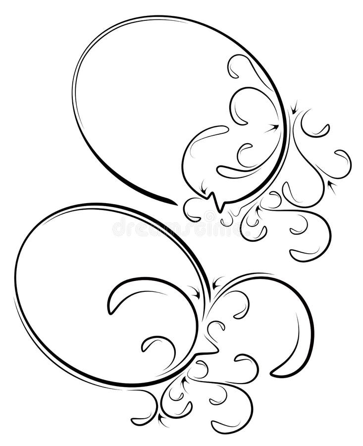 Pair of Beautiful Decorative Oval Frames. Vector Stock Vector ...