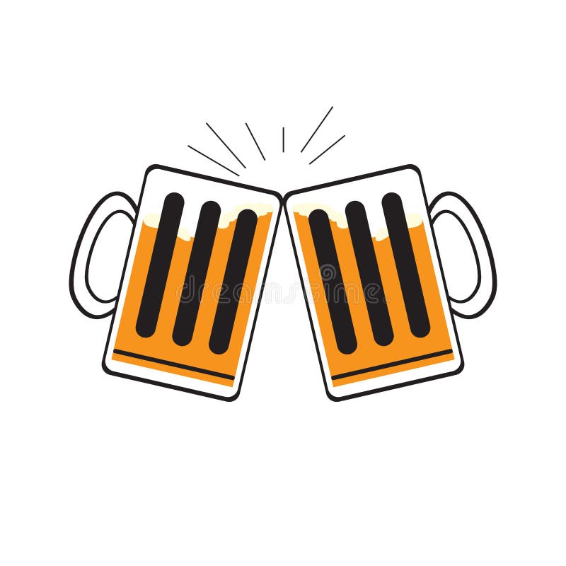 Pair of beer mugs stock vector. Illustration of water - 107846213