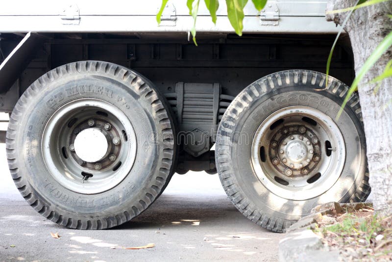 A Pair of Big Size Wheels from a Big Truck Stock Image - Image of jeep ...