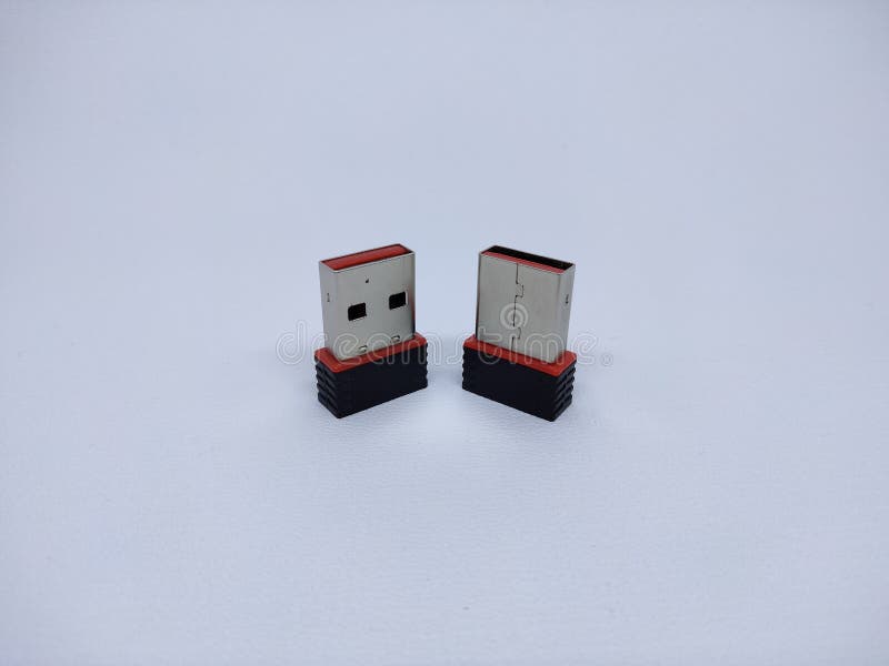 A Pair of Black and Red Bluetooth Usb Dongles on a White Background ...