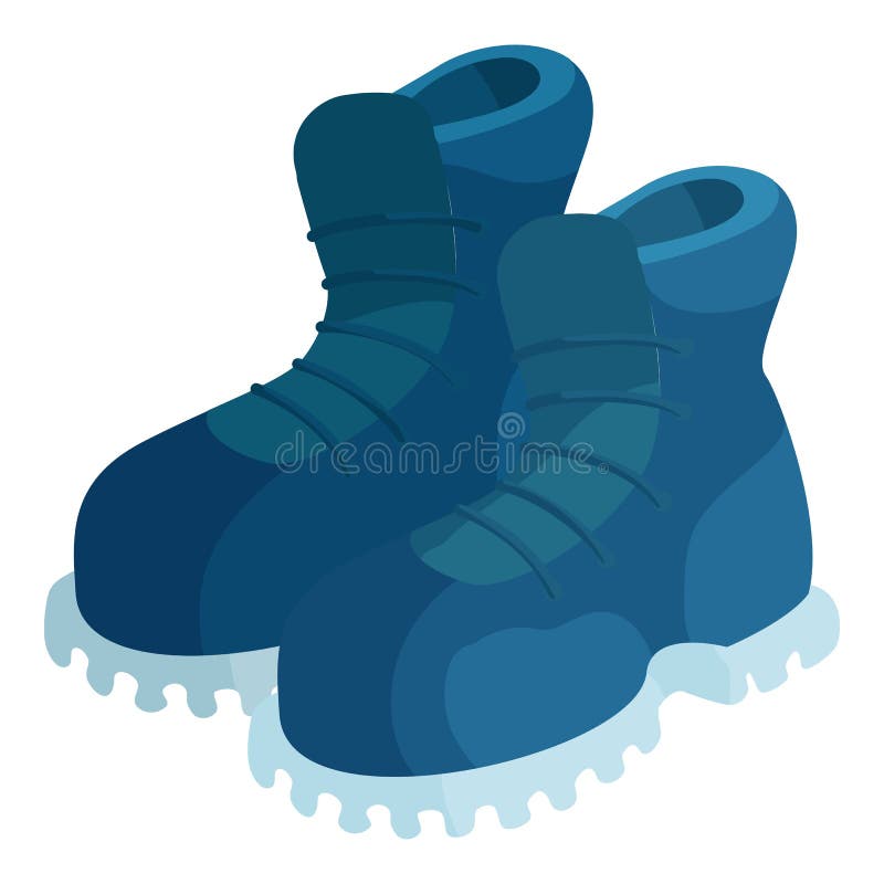 Pair of Blue Boots Icon, Cartoon Style Stock Illustration ...