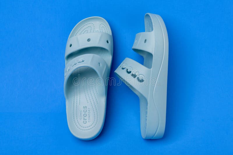 Crocs blue stock photo. Image of blue, aquashoes, garden - 97288728