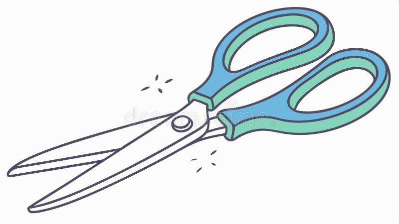 Pair of Blue,handled Scissors Utility Tool, Crafting and Cutting ...