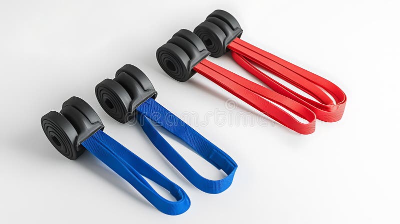Pair Blue Red Exercise Bands Stock Photos - Free & Royalty-Free Stock ...