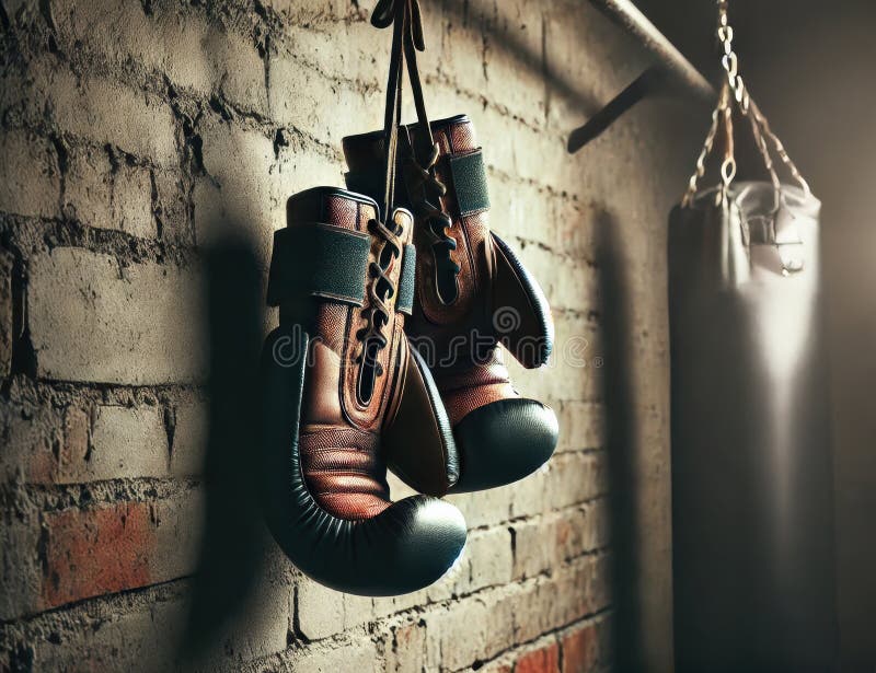 Pair of boxing gloves stock illustration. Illustration of fitness ...