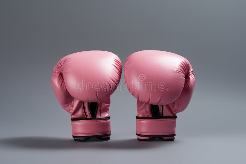 A Pair of Boxing Gloves in Pink Color Stock Illustration - Illustration ...