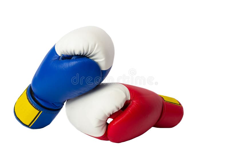 A Pair of Boxing Gloves on White Stock Photo - Image of boxing ...