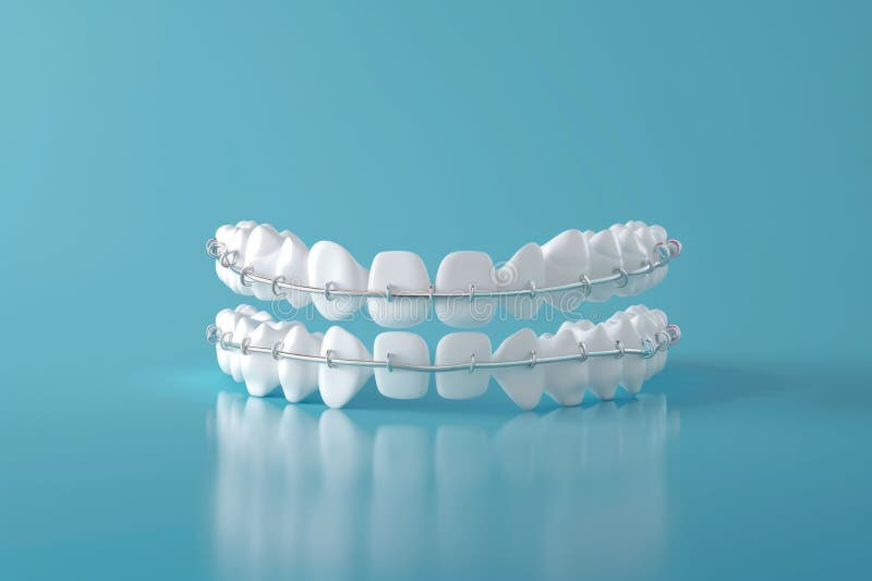A Pair of Braces Resting on a Table, Suitable for Medical or Dental ...