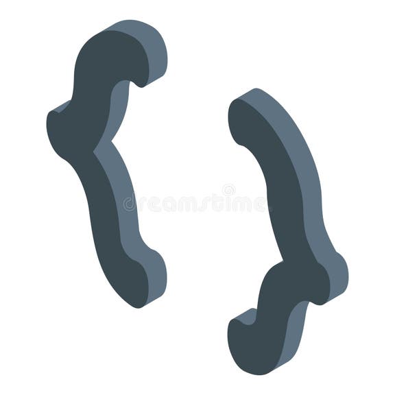 Pair Of Brackets Programming Code Symbol Representing Coding Language Stock Vector