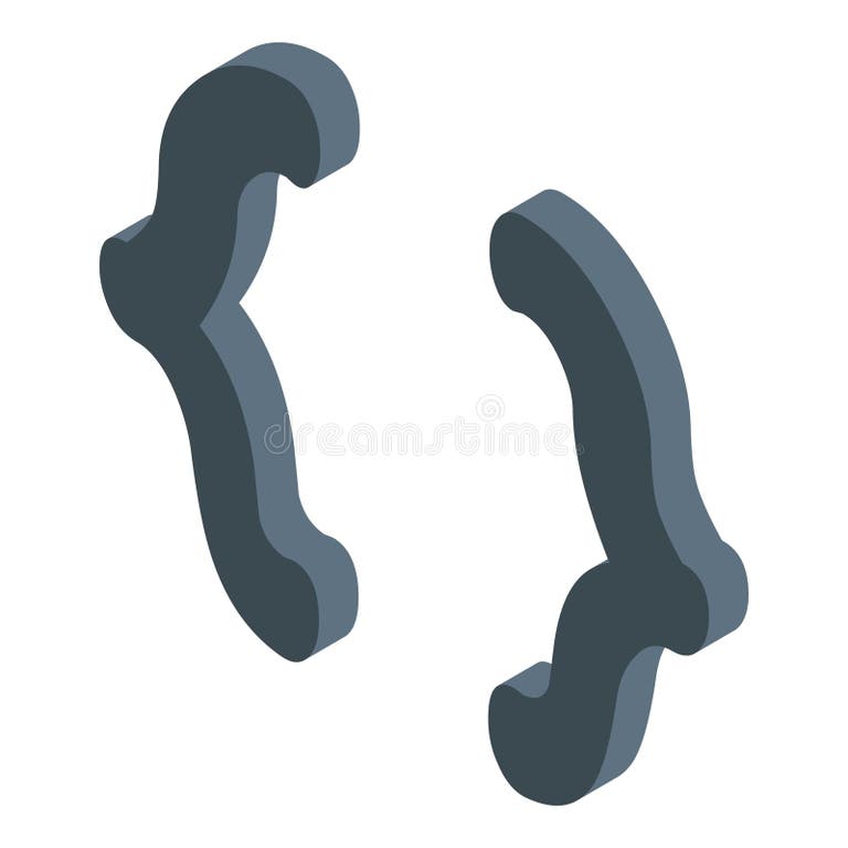 Pair of Brackets Programming Code Symbol Representing Coding Language Stock Vector ...