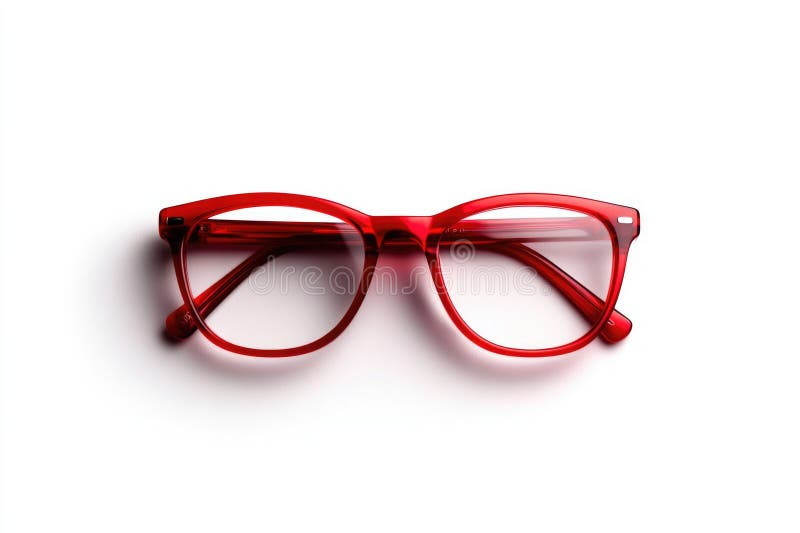 Red Glasses on a White Surface Stock Image - Image of vintage, glasses ...