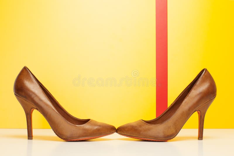 Brown High Heels stock image. Image of glamour, pink - 26800059