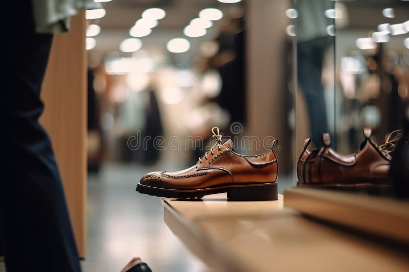 A Pair of Brown Shoes Sitting on Top of a Counter. AI Generative Image ...