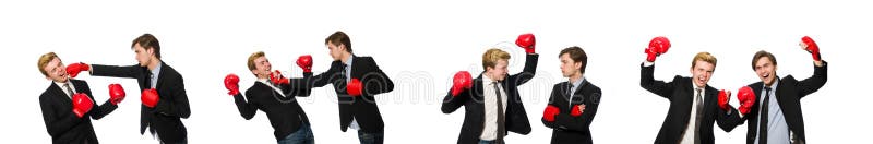 Businessmen and Boxing Challenge Stock Image - Image of expression ...