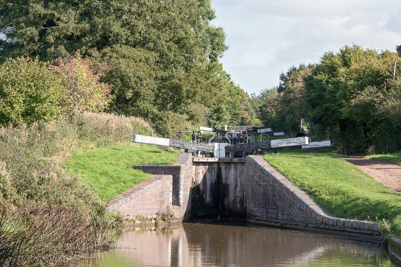 Pair of Canal Locks stock photo. Image of outdoor, transportation ...