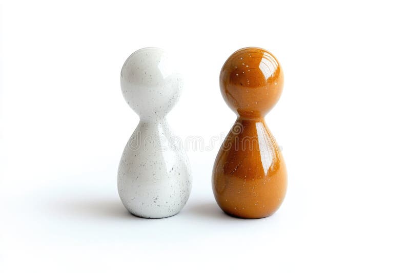 A Pair of Ceramic Salt and Pepper Shakers Sitting Together on a Table ...