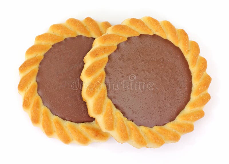 Pair Chocolate Filled Cookies Close View Stock Photo - Image of filled ...